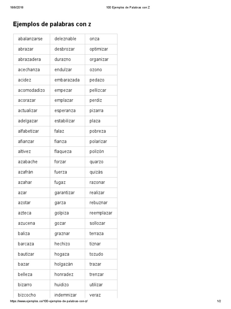 100 Ejemplos de Palabras con Z.pdf