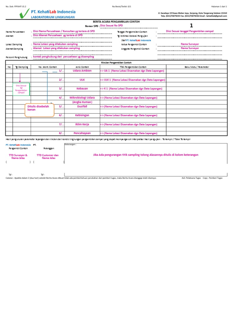 Contoh Penulisan Form BA 4 | PDF