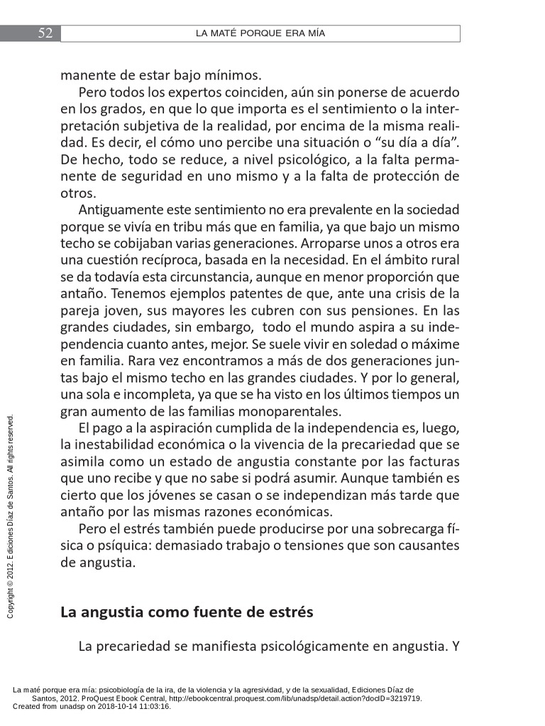 La Maté Porque Era Mía Psicobiología de La Ira, De... ---- (Pg 71--119 ...