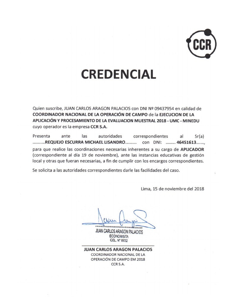 Certificado CCR | PDF