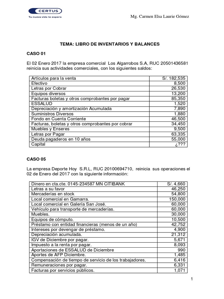 Libro de Inventarios y Balances-2017 | PDF | Corporaciones | Impuestos