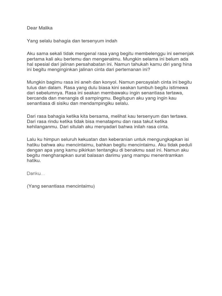 Surat Cinta Romantis | PDF