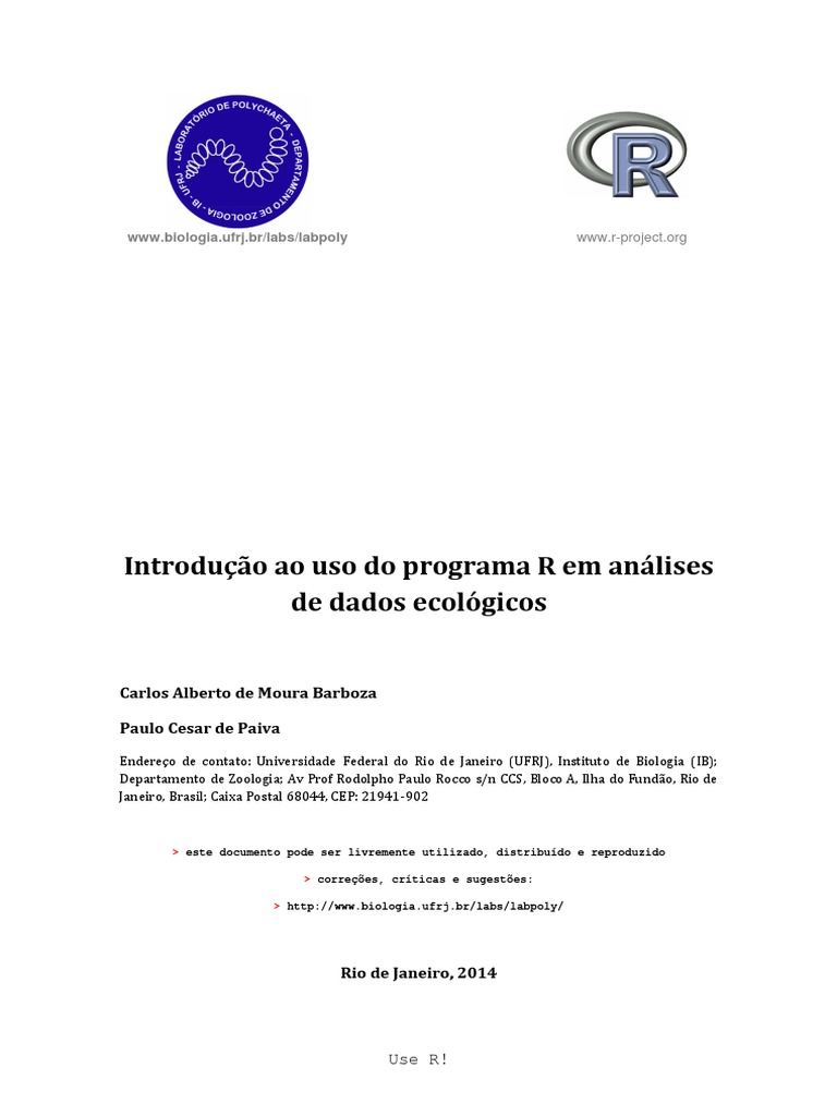 15-04-19 Introdução Ao Uso Do Programa R em Análises Ecologicas PDF ...