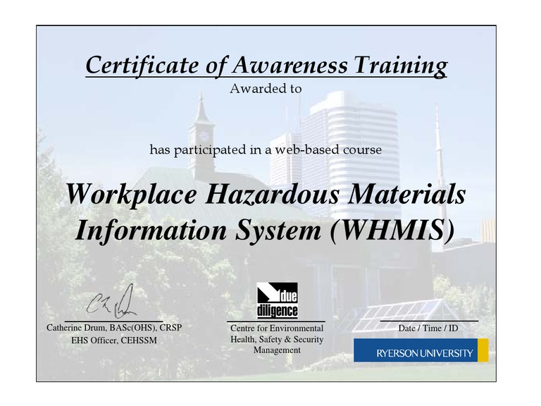 WHMISCertificate | PDF | Computers