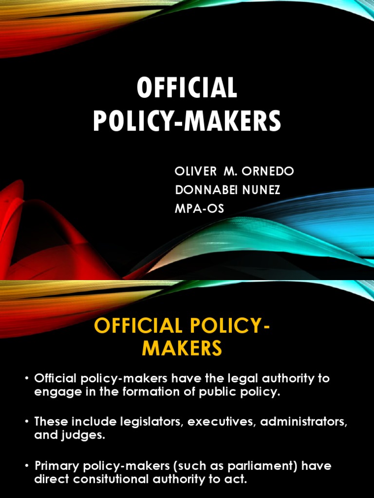 Understanding Policy Makers in the Philippines | PDF | Advocacy Group ...