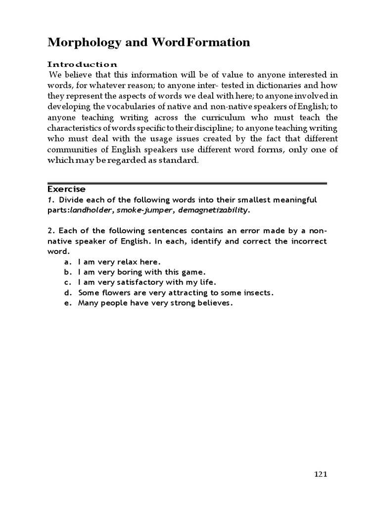 Morphology Worksheet | PDF | Word | Symbols