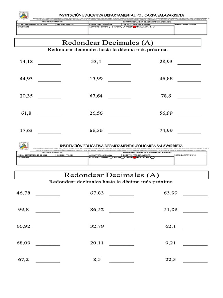 TALLER MATE 4P Aproximacion | PDF