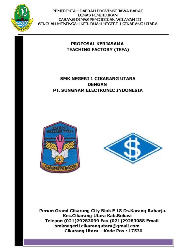 Cover Proposal Tefa | PDF