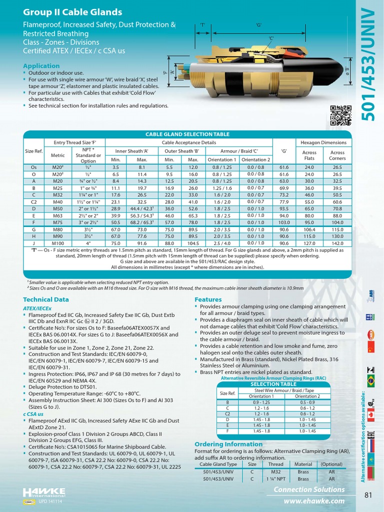 HKE Cable Glands Catalogue | PDF | Electrical Engineering | Engineering