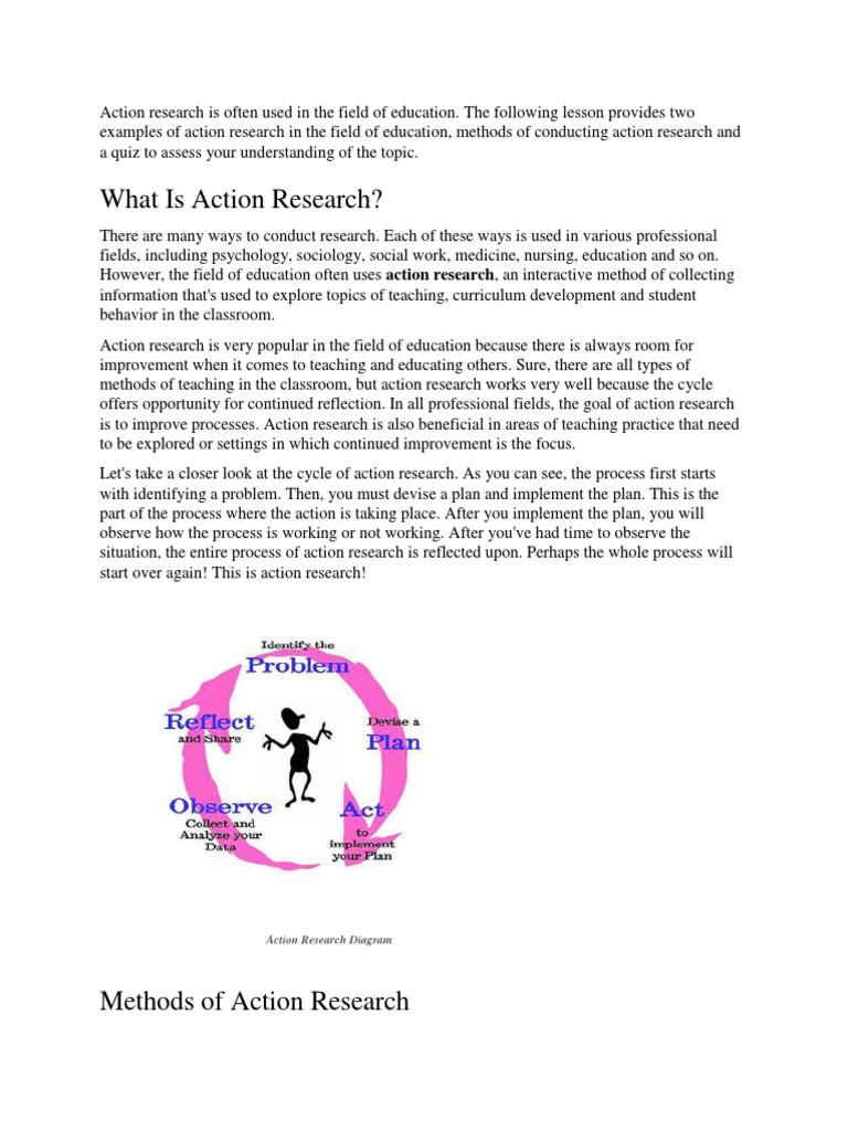 Action Research Is Often Used in The Field of Education | PDF | Action ...