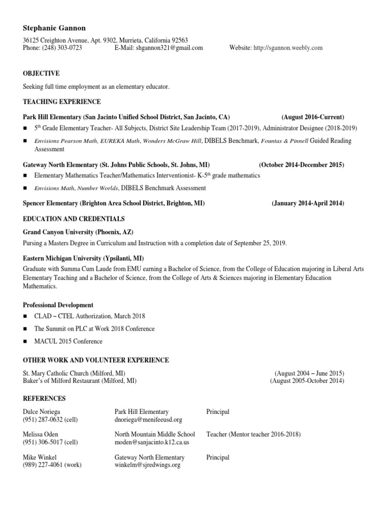 Stephanie Resume 2018 | PDF
