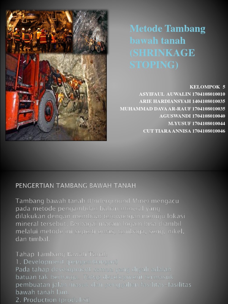 KLP 5 Shrinkage Stoping | PDF | Griya & Taman | Sains & Matematika