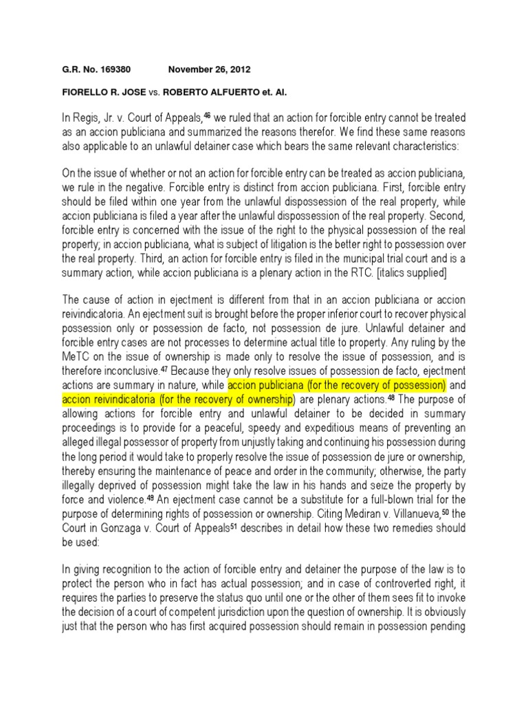 Two Types of Ejectment | PDF | Ownership | Eviction