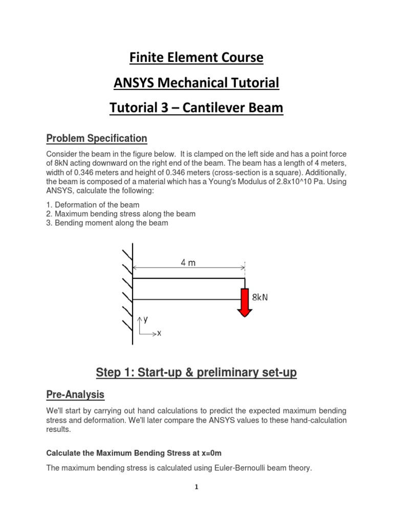 Tutorial 3 Pdf Download Free Pdf Bending Beam Structure