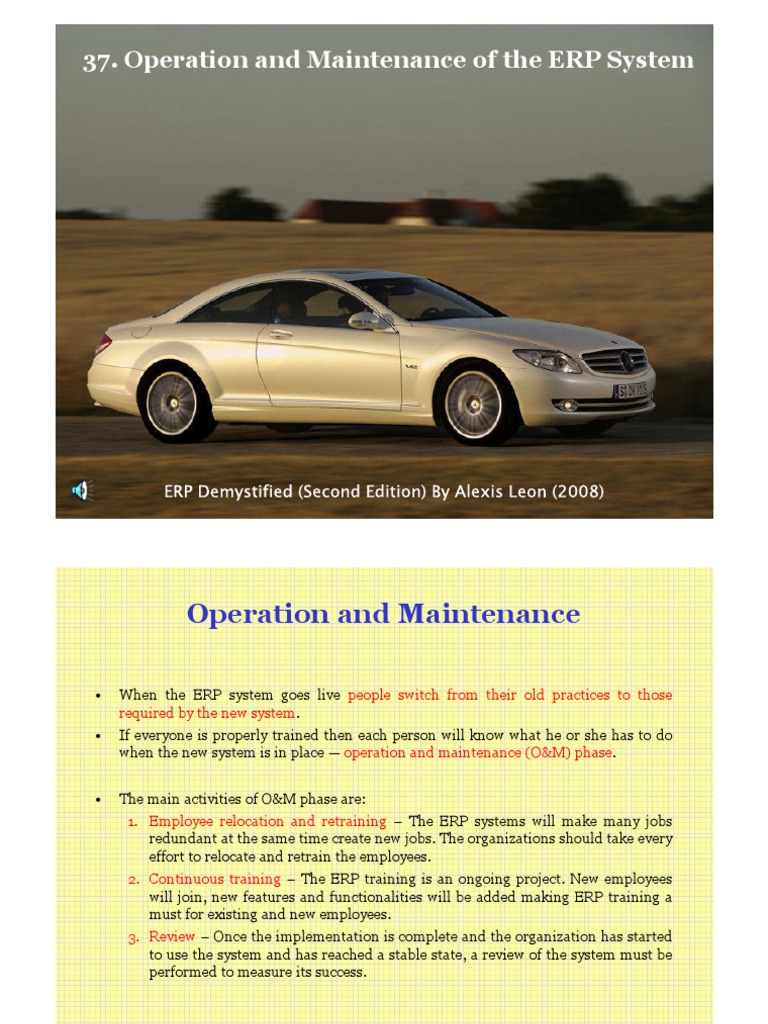 Operation and Maintenance of The ERP System: ERP Demystified (Second ...