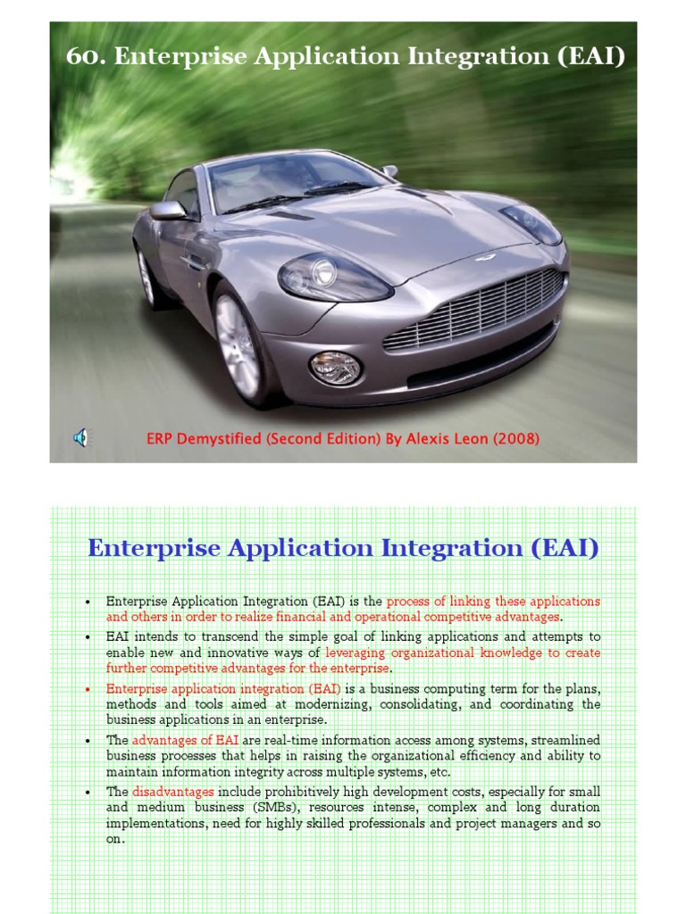 Enterprise Application Integration (EAI) : ERP Demystified (Second ...