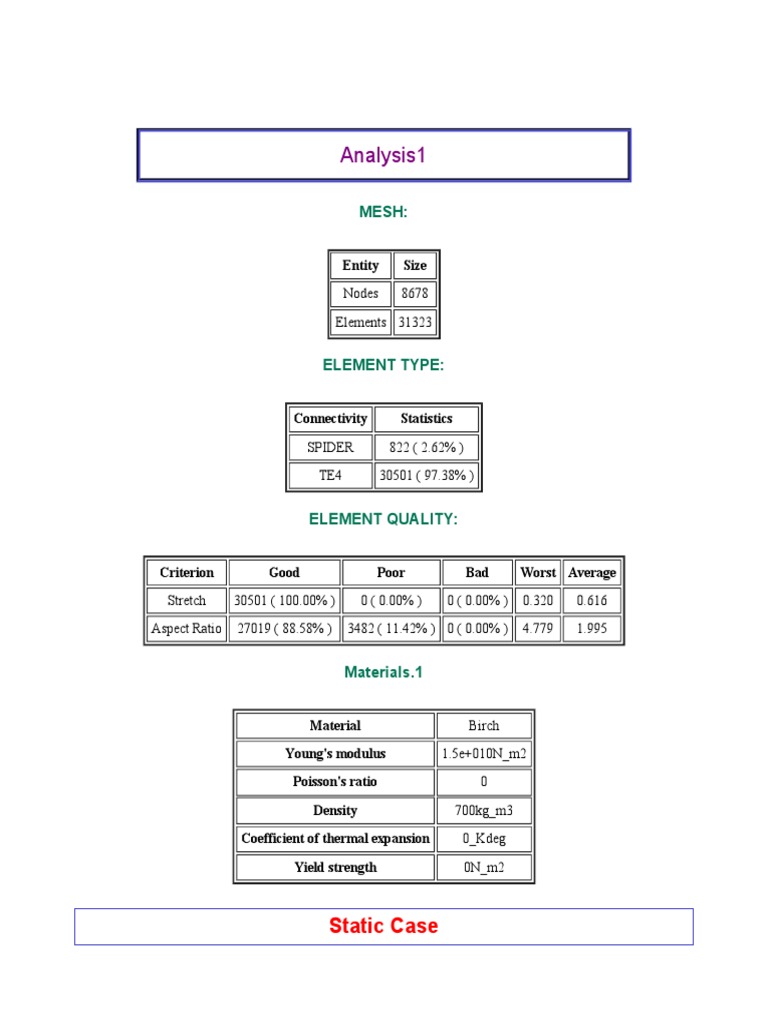 Fea Report Chair | PDF | Continuum Mechanics | Mechanical Engineering