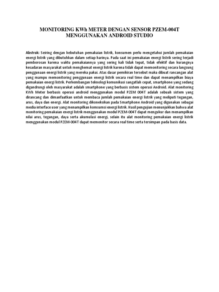 Monitoring KWH Meter Dengan Sensor Pzem | PDF