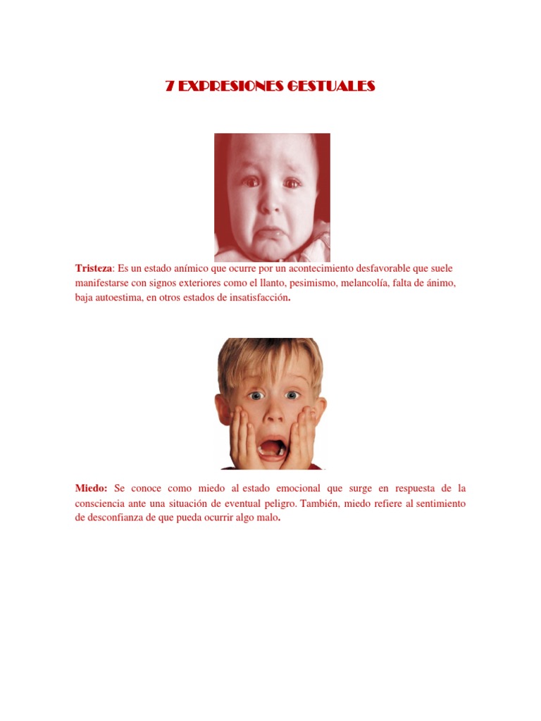 7 Expresiones Gestuales | PDF