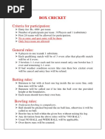 Cricket Score Sheet Template | PDF