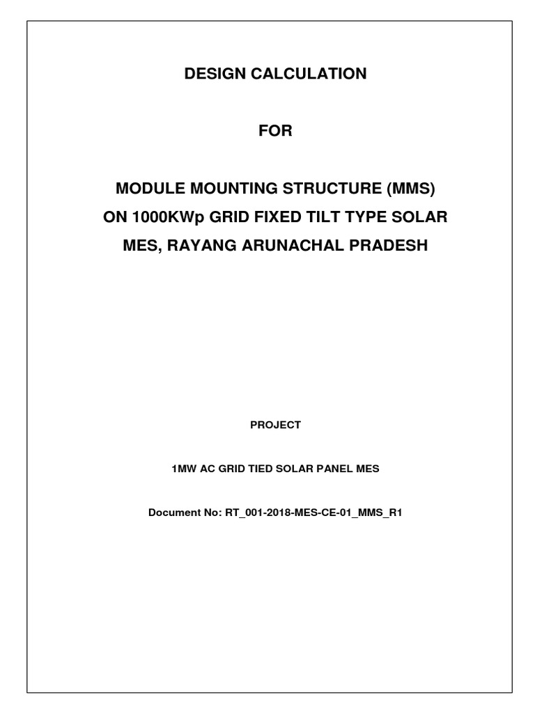 Mes - MMS Design Report | PDF | Structural Steel | Screw