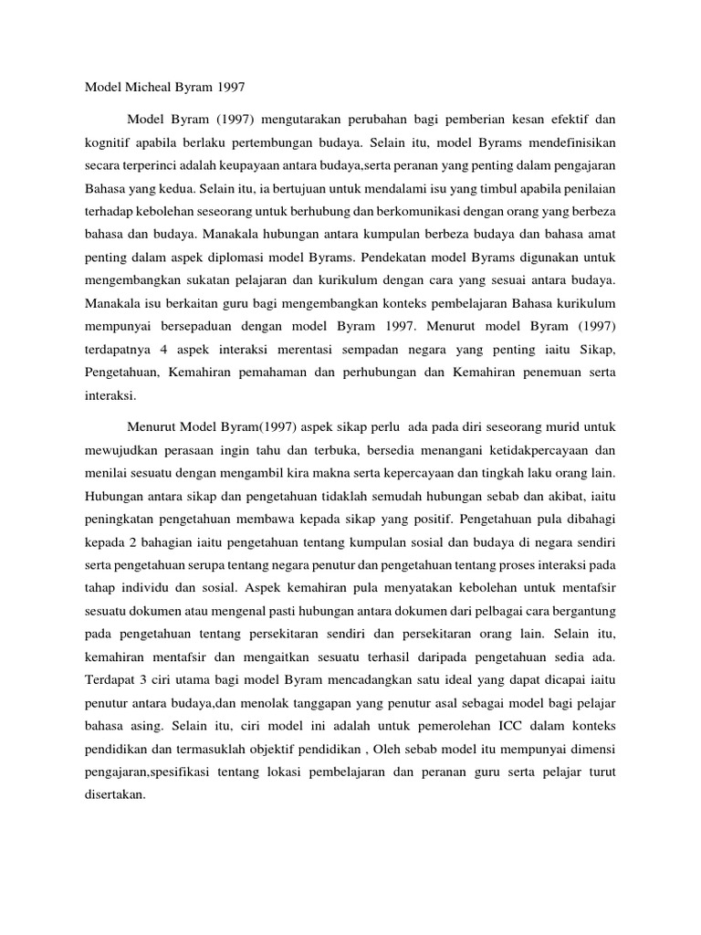 Model Micheal Byram 1997 | PDF