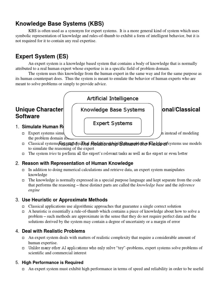 Introduction To Knowledge Base and Expert Systems | PDF | Expert ...