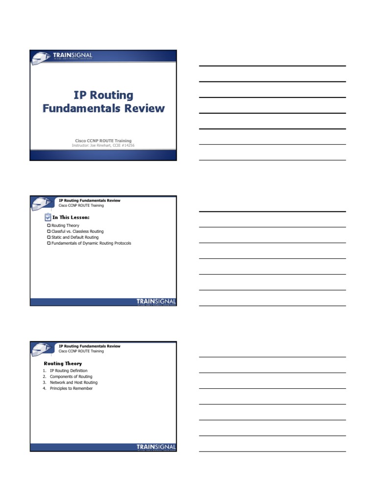02 Ip Routing Fundamentals Review | PDF | Routing | Router (Computing)
