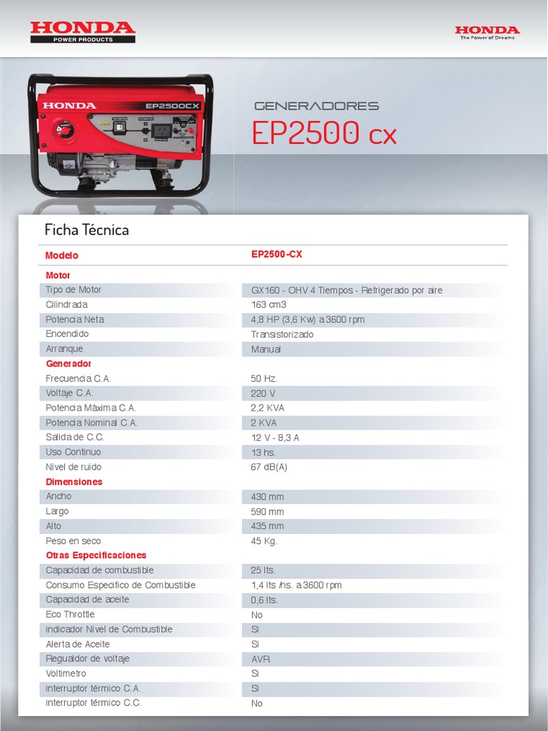 Ficha Técnica Honda | PDF