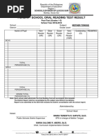 Class Reading Profile | PDF