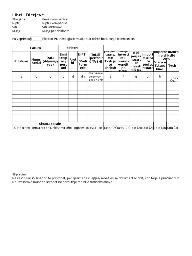 Liber Blerje Formati 2019 | PDF