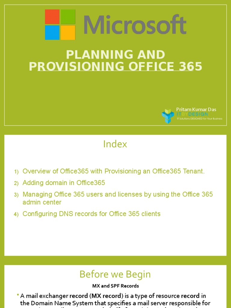 Planning and Provisioning Office 365 | Download Free PDF | Office 365 ...