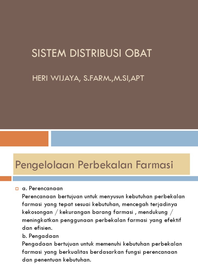 Sistem Distribusi Obat | PDF