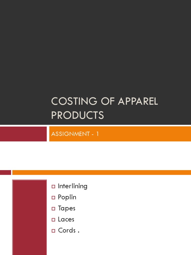 Apparel Product Costing Guide | PDF | Textile Arts | Clothing