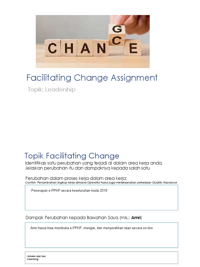 Facilitating Change Assignment | PDF