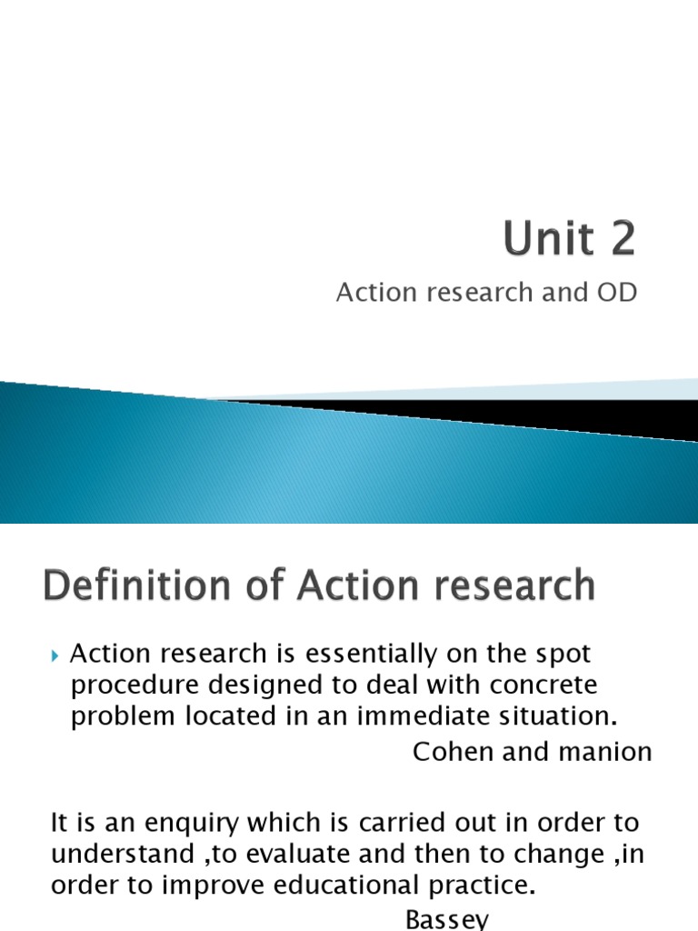 Arpita Mam Unit 2 Od | PDF | Action Research | Evaluation