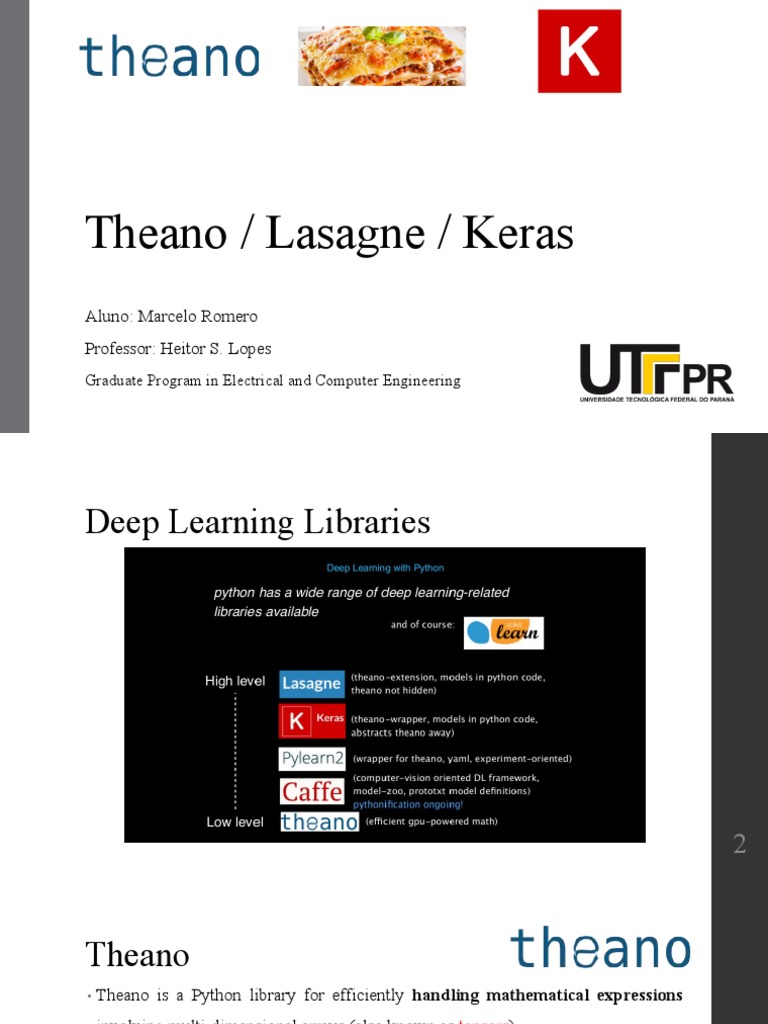 Theano Lasagne Keras-Marcelo | PDF | Artificial Neural Network | Computer Programming