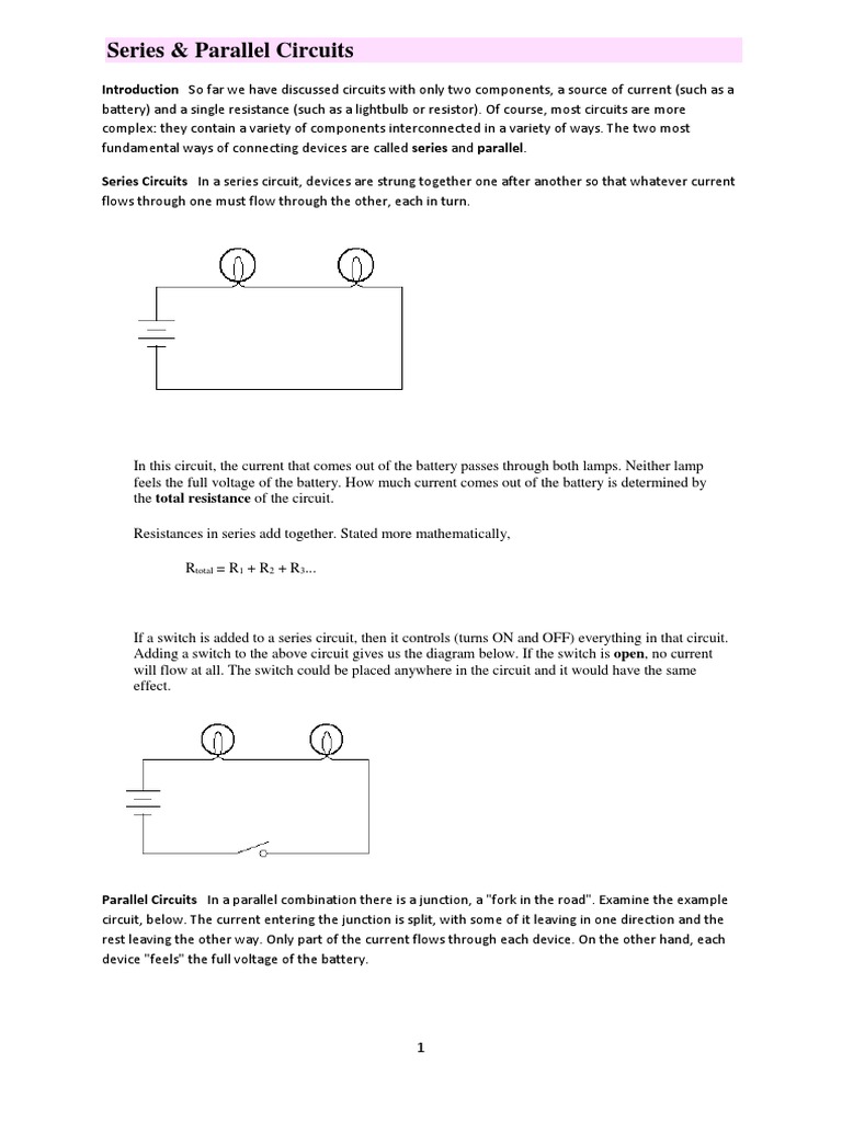 Series - Parallel Circuit Notes | PDF | Series And Parallel Circuits ...