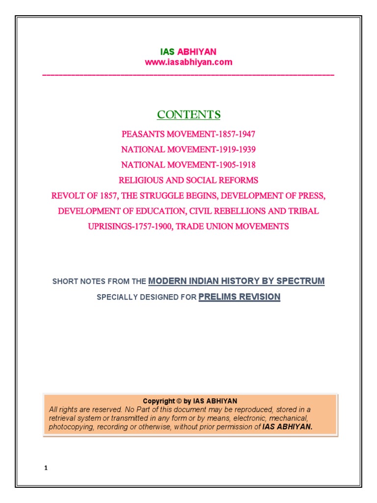 Spectrum Modern Indian History - 2 PDF | PDF | Mahatma Gandhi | British Raj