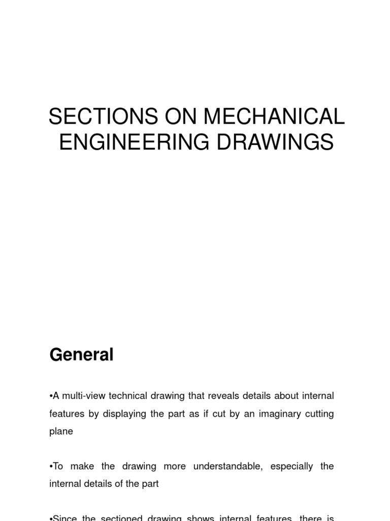 Sections On Mechanical Engineering Drawings | PDF | Technical Drawing ...