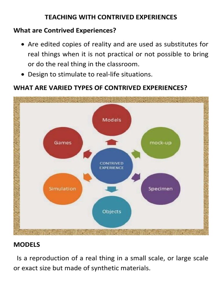 Teaching With Contrived Experiences | PDF | Simulation | Education Theory