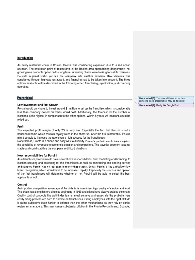 Case Study | PDF | Franchising | Retail