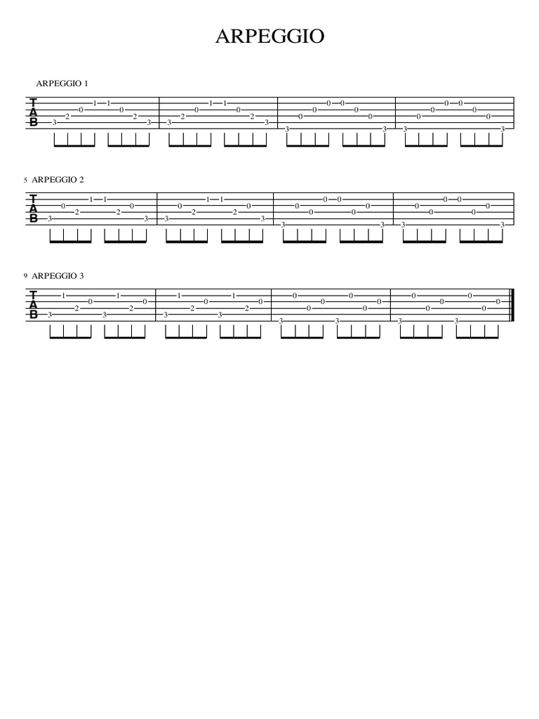 Arpeggio patterns for piano | PDF