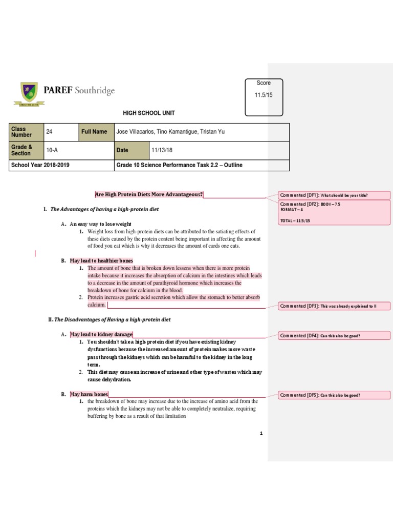 High School Unit Class Number Full Name Grade & Section Date School ...