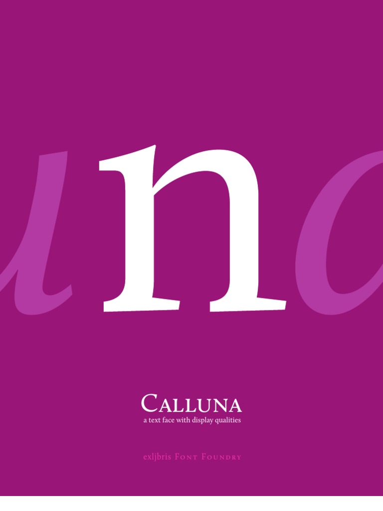 Calluna: Exljbris Font Foundry | PDF | Nature
