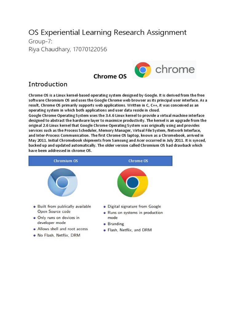 OS Experiential Learning Research Assignment | PDF | Chromebook | Scheduling (Computing)