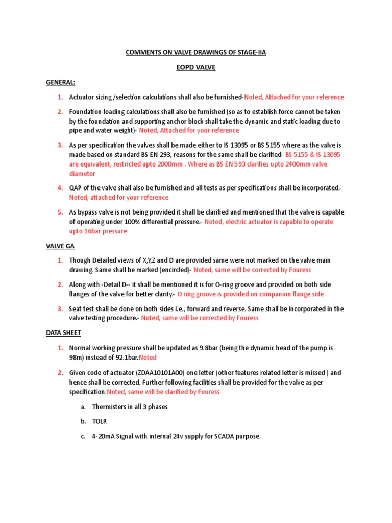 Valve Drawing Comments & Corrections | PDF | Valve | Power Supply