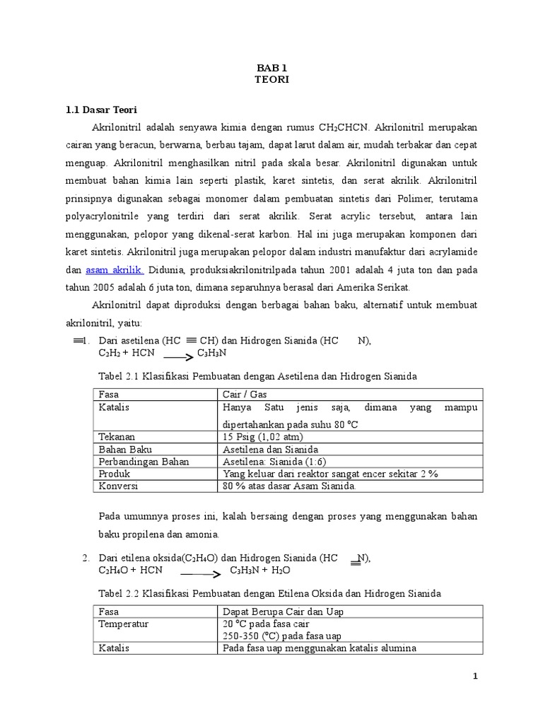 Akrilonitril Fix2 | PDF