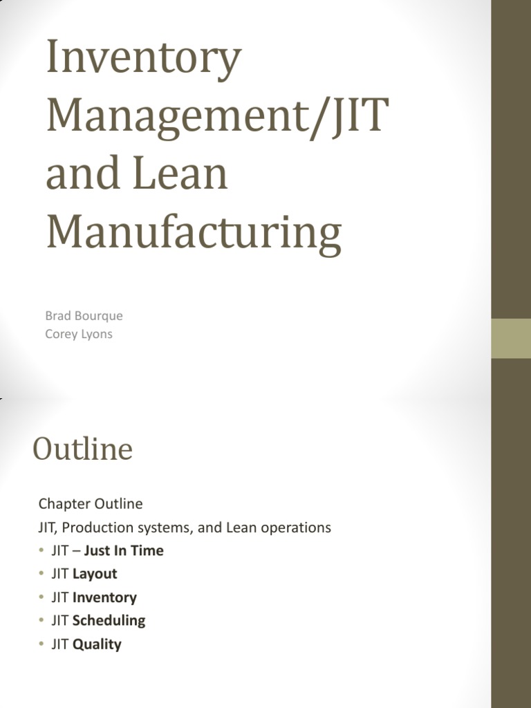 Inventory Management | PDF | Lean Manufacturing | Inventory