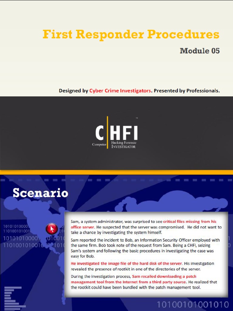 Module 05 First Responder Procedures | PDF